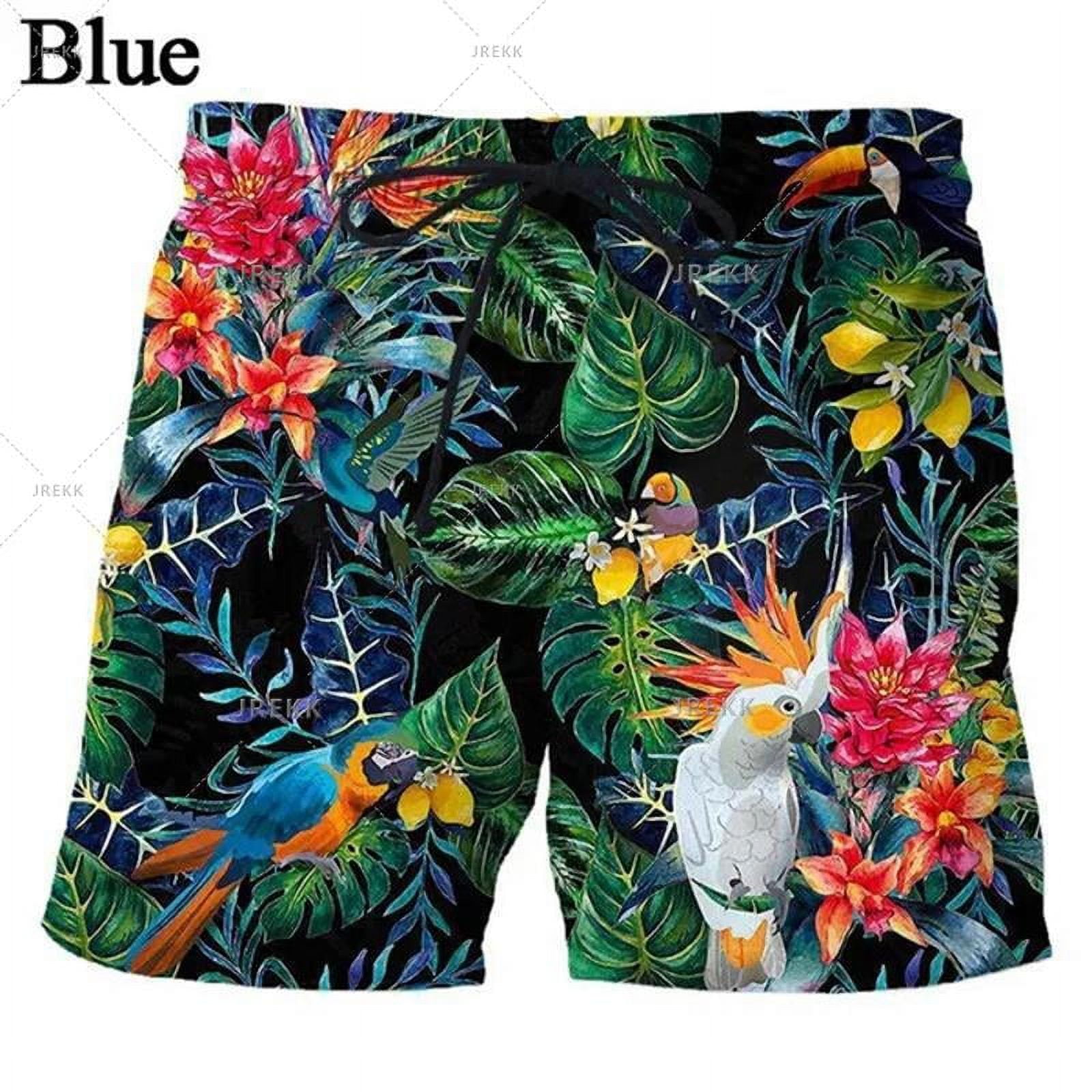 Summer Fashion 3D Swimming Shorts Men Fresh Green Leaf Short Trunks ...