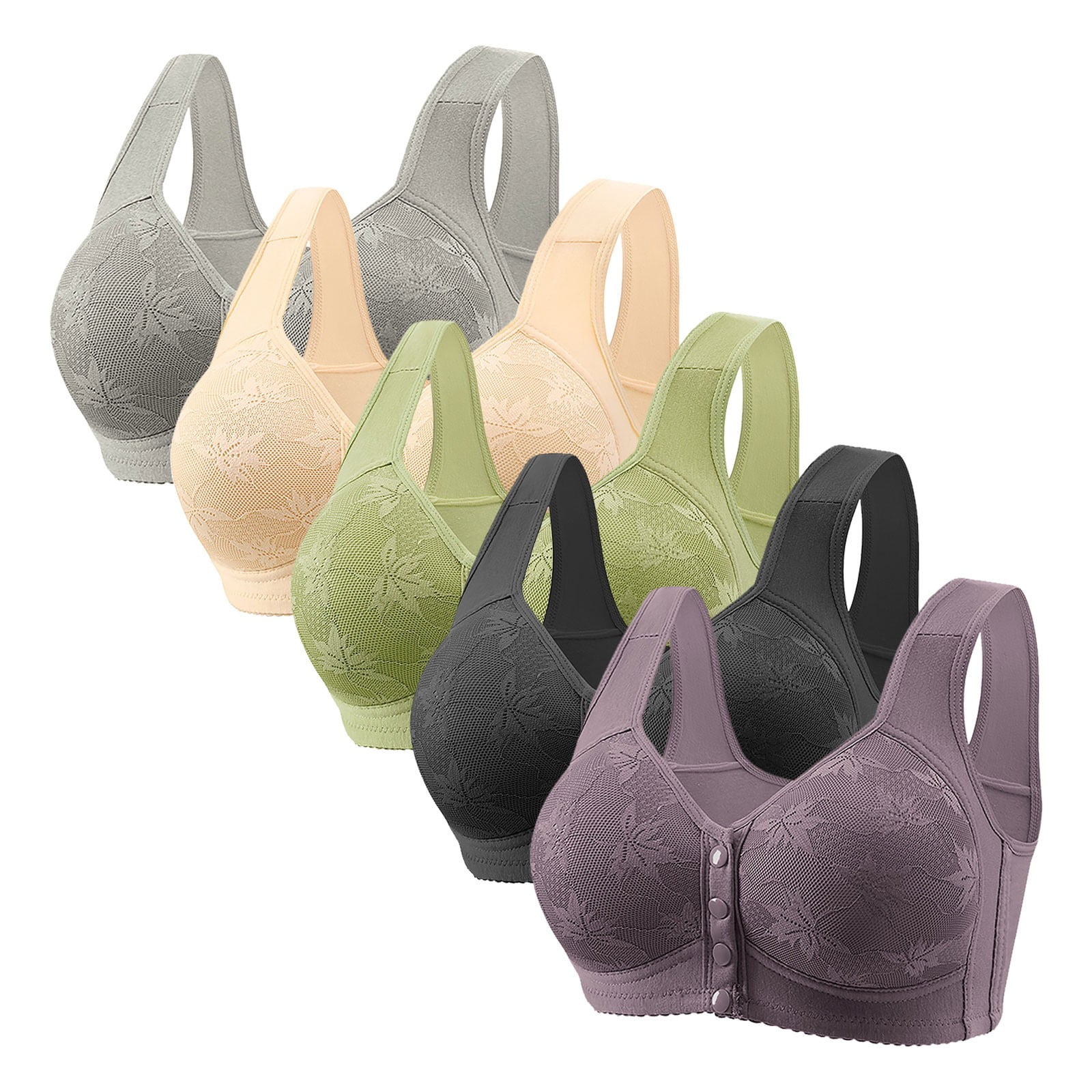 Summer Fashion Bras for Women No Underwire Plus Size Sexy Non Magnetic ...