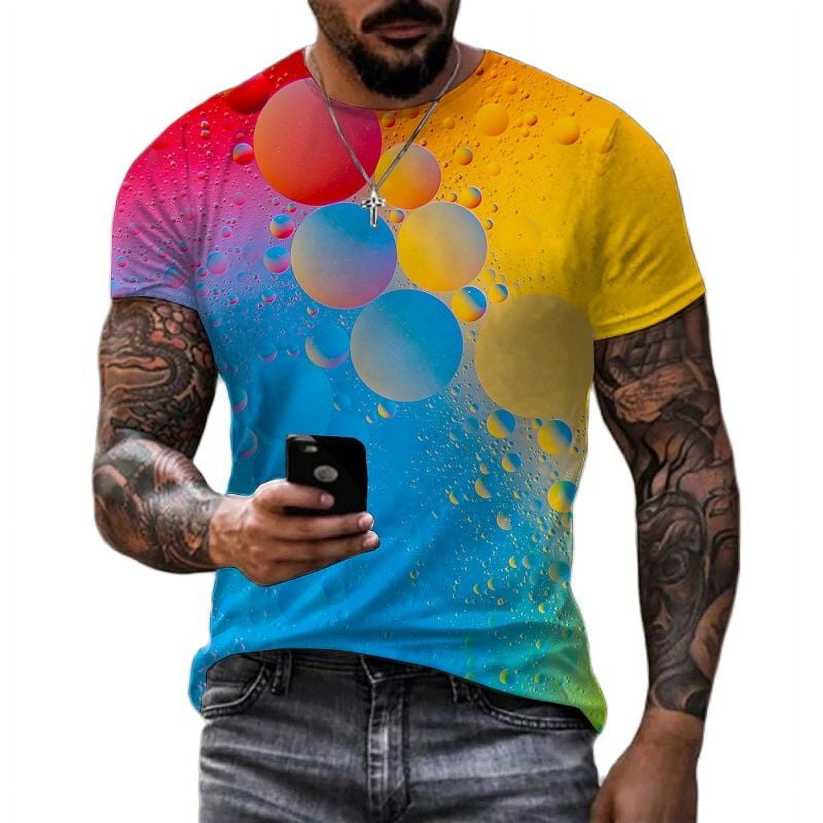 Summer Fashion Colour European and American style Men T-shirts 2025 ...