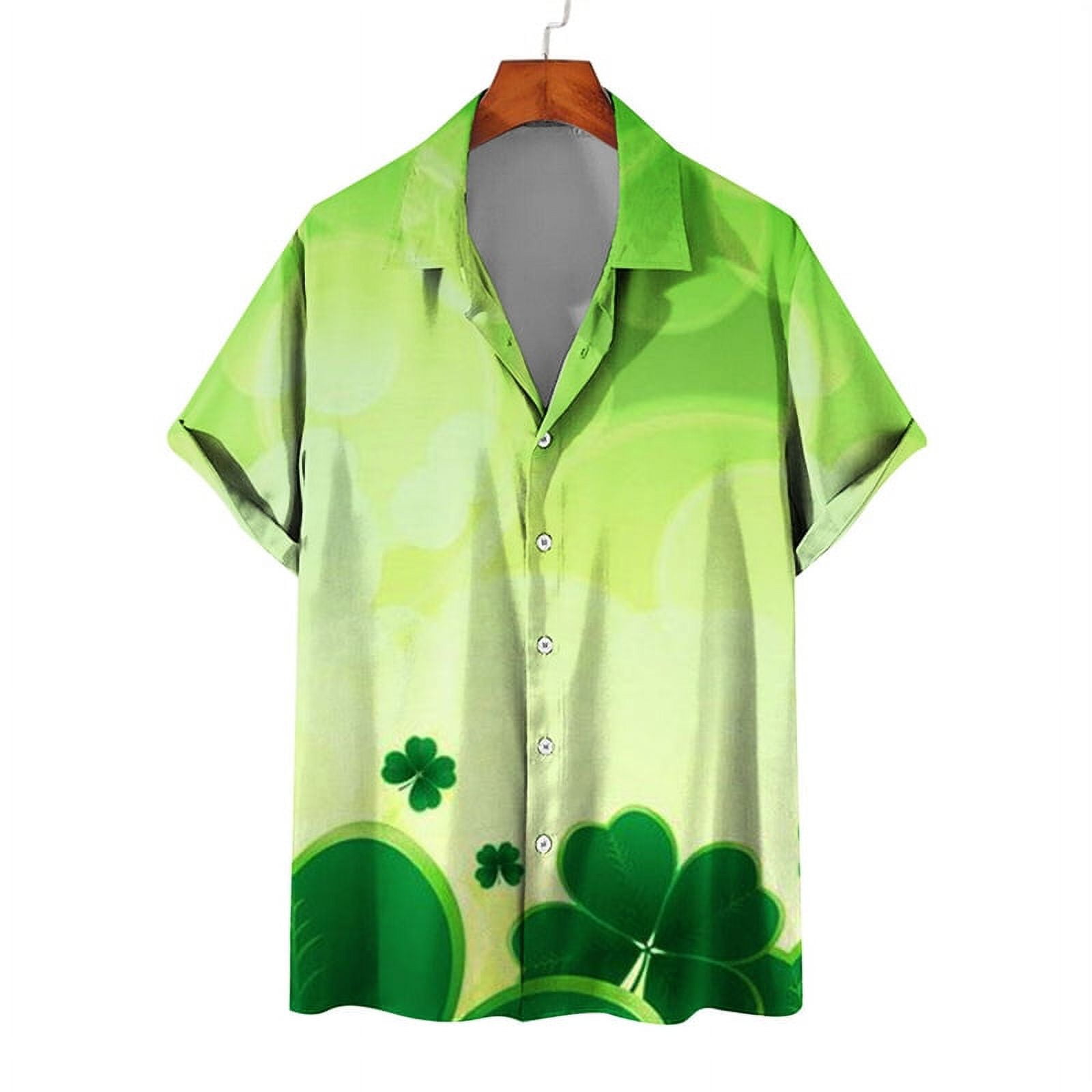 Summer Fashion Hawaii Beach Shirts Mens Womens Four-leaf Clover Floral ...