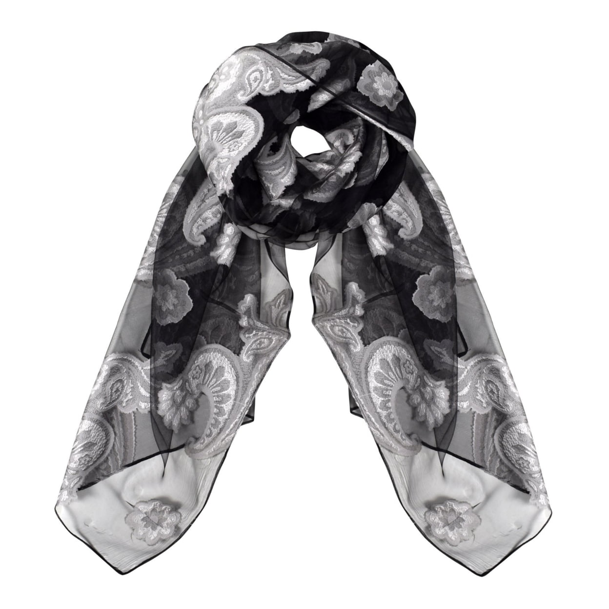 Summer Fashion Lightweight Floral Embroidered Burnout Scarf - Walmart.com