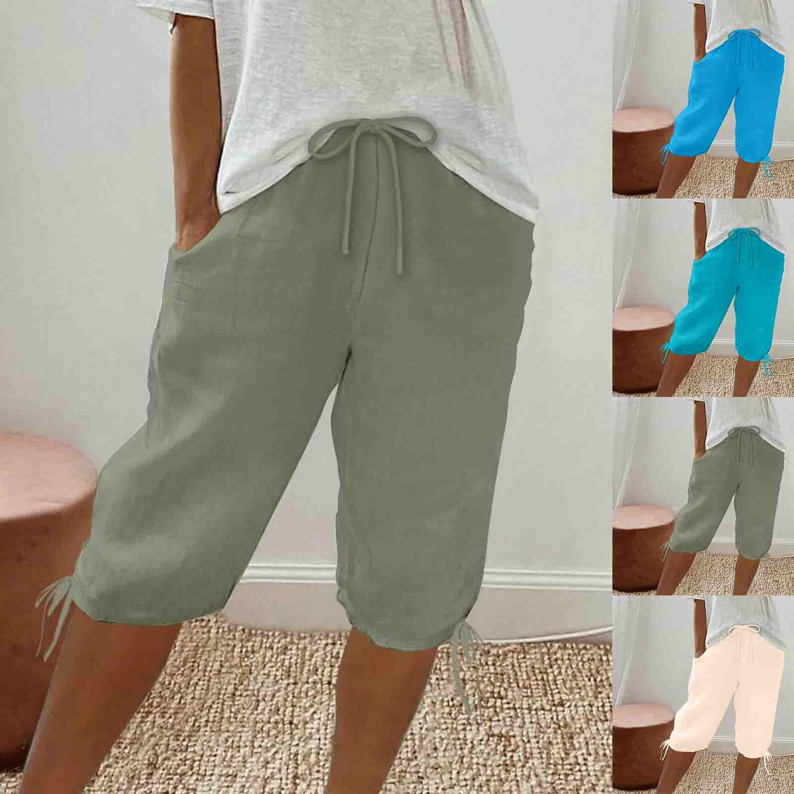 Summer Fashion Plus Size Shorts for Women Trendy Clothes 2025 Solid ...