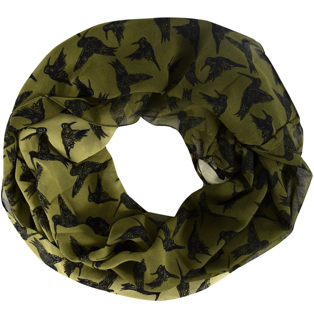 Summer Fashion Womens Chic Bird Print Infinity Scarves - Walmart.com