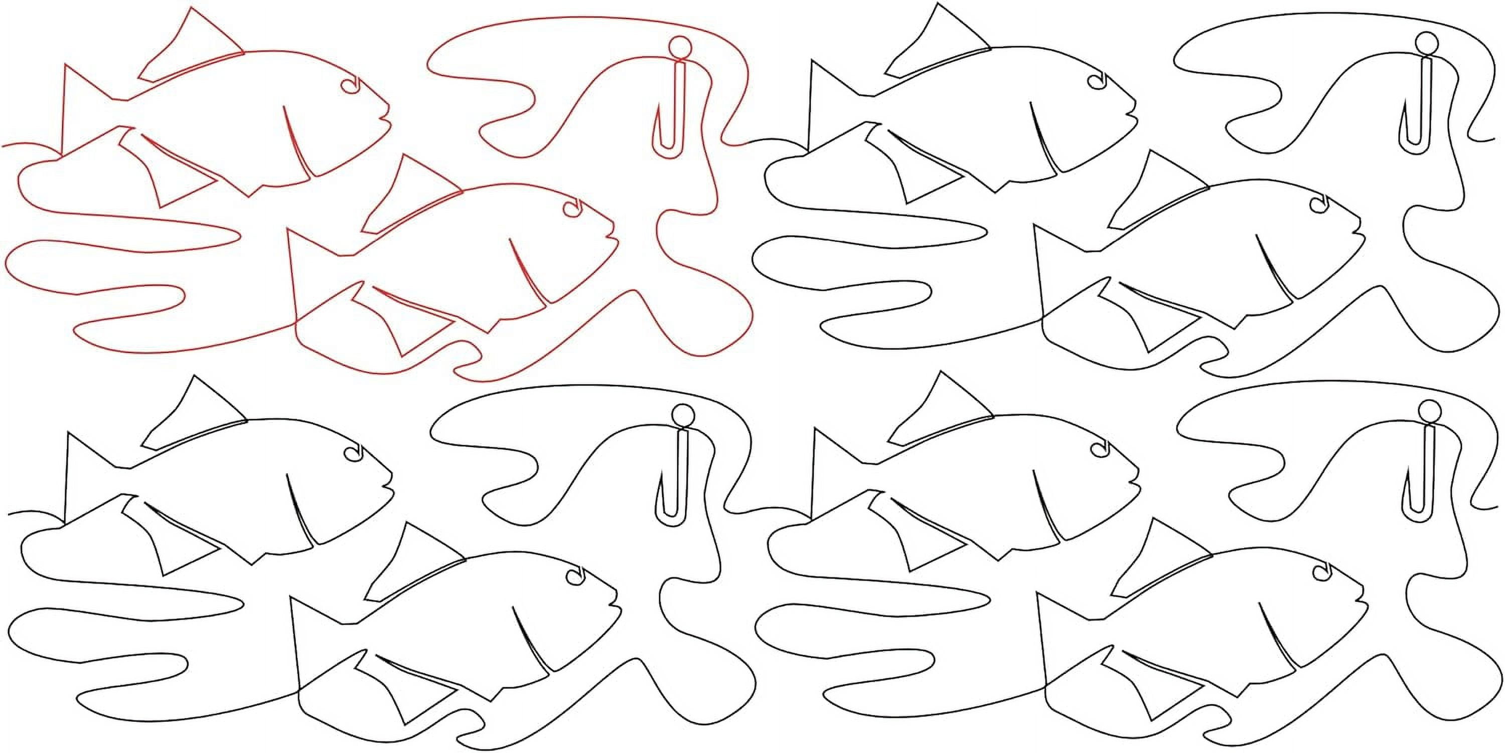 Summer Fishing Pantograph Pattern and Block - Walmart.com