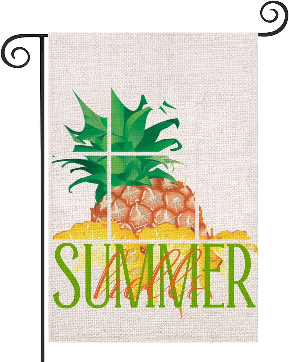 Summer Flags Double Sided Yard Flag Pineapple Pattern Vertical Fruit ...