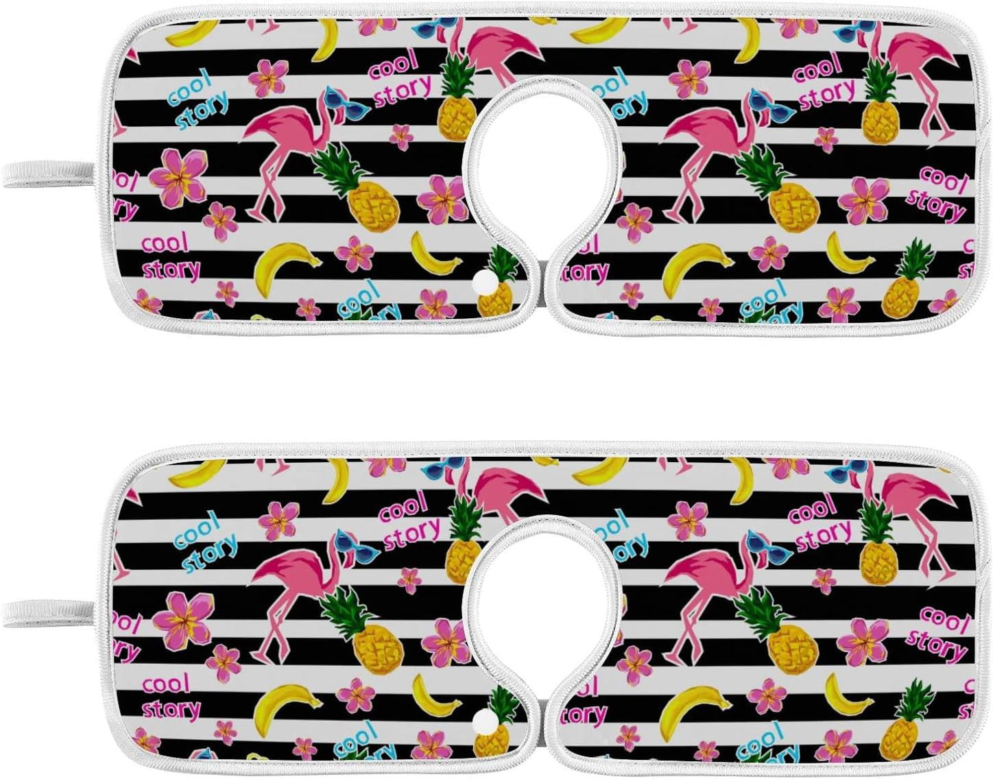 Summer Flamingo Pineapps Sink Splash Guard for Faucet 2 Packs Faucet ...