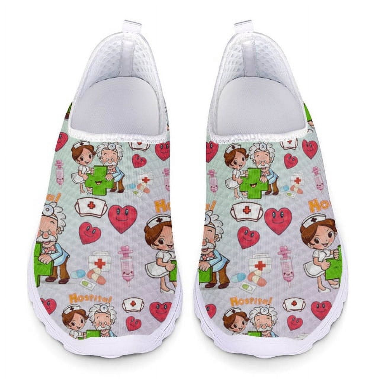 Summer Flat Casual Shoes For Women 2025 Mesh Flats Cute Nursing Pattern ...