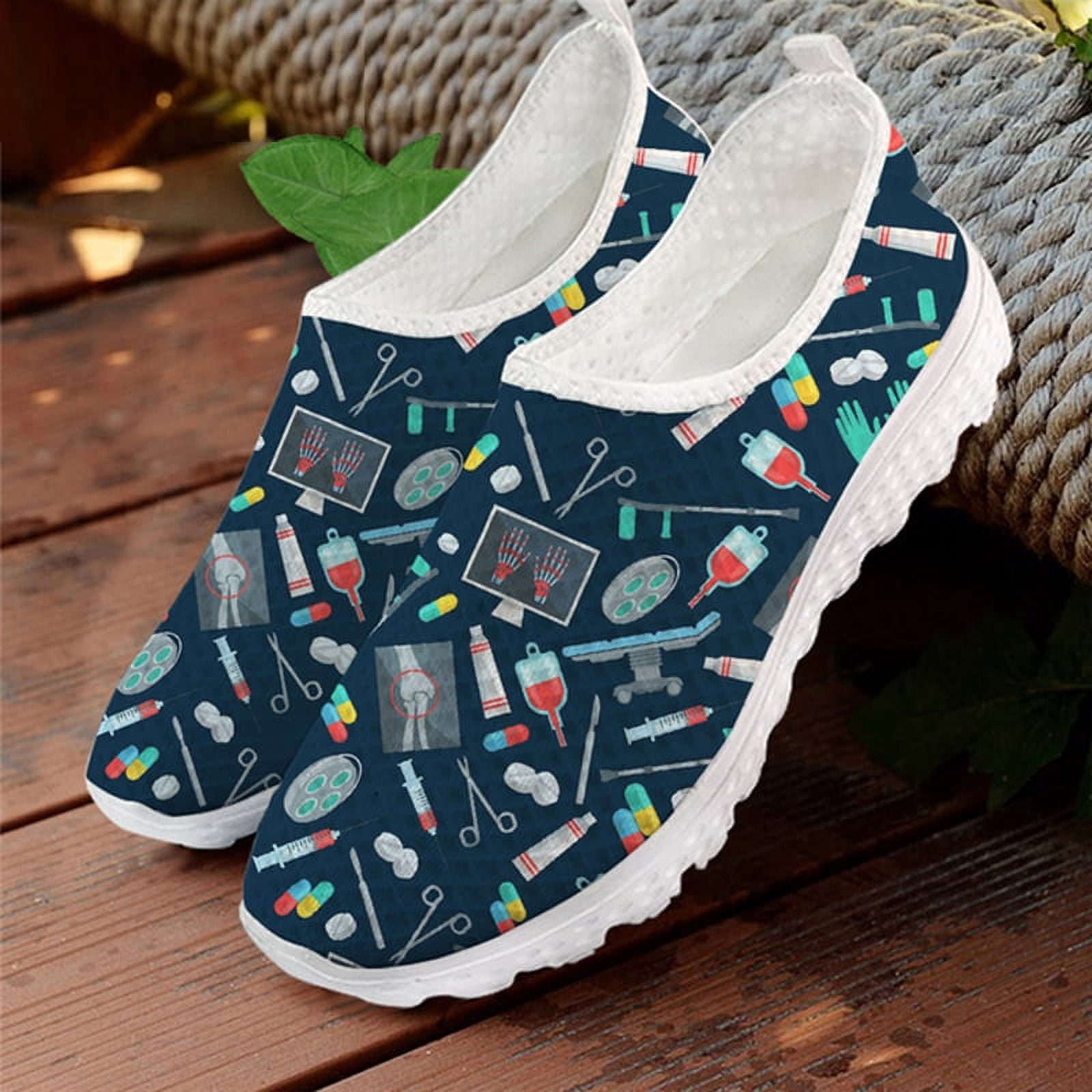 Summer Flat Casual Shoes For Women 2025 Mesh Flats Cute Nursing Pattern ...