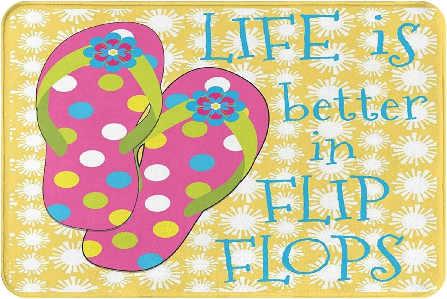 Summer Flip Flop Doormat Welcome Doormat Welcome Mat Porch Funny ...