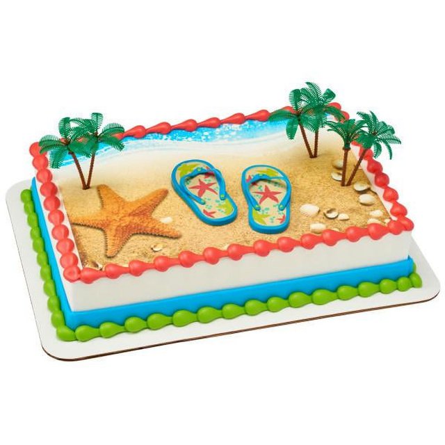Summer Flip Flops Cake Topper, by A Birthday Place - Walmart.com