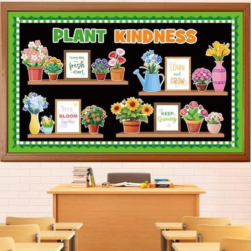 Summer Flower Bulletin Board Set, Back to School Plant Classroom ...