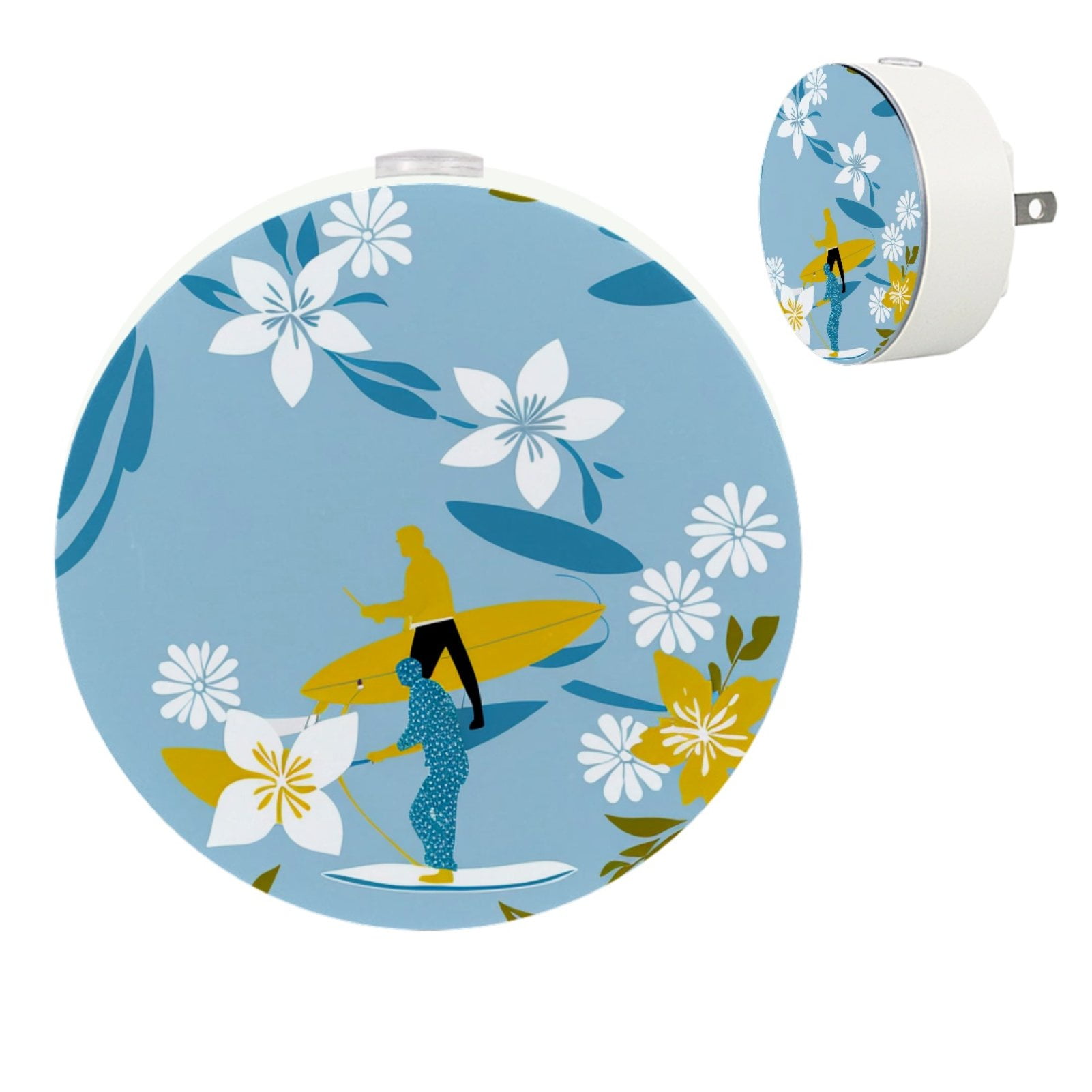 Summer Flower Surfing Automatic night lights plug into wall Dusk to ...