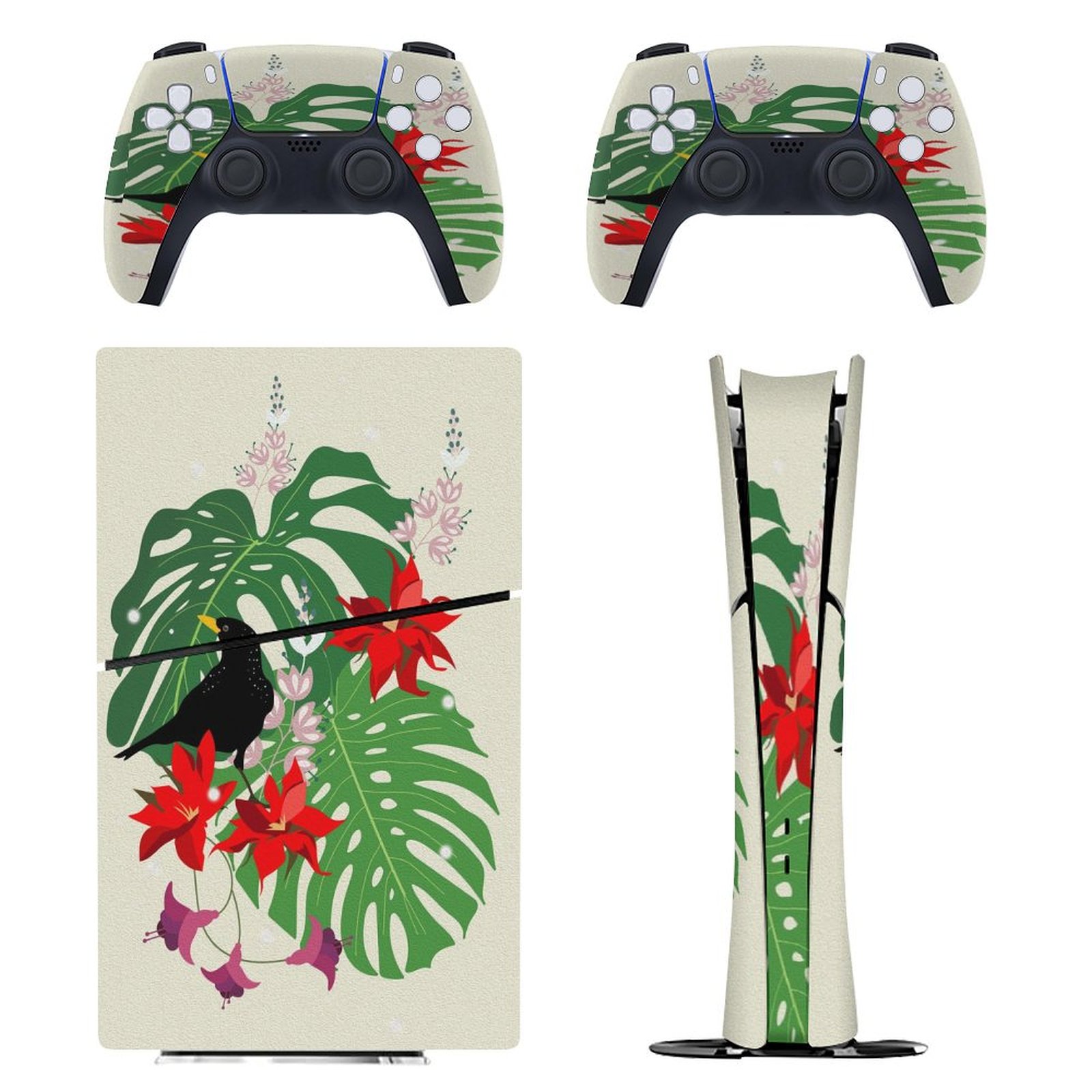 Summer, Flowers And Birds PS5/PS5 Slim Digital Disc Skin Sticker For ...