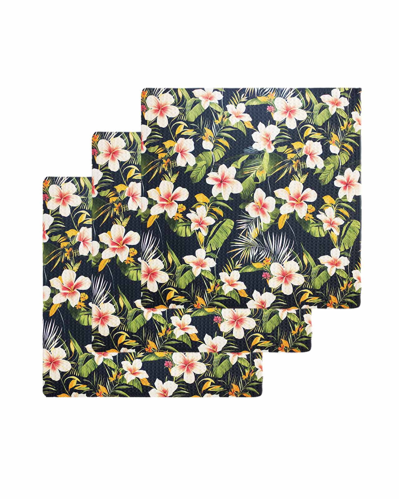 Summer Flowers Kitchen Dish Towels for Drying Dishes Set of 3 ...