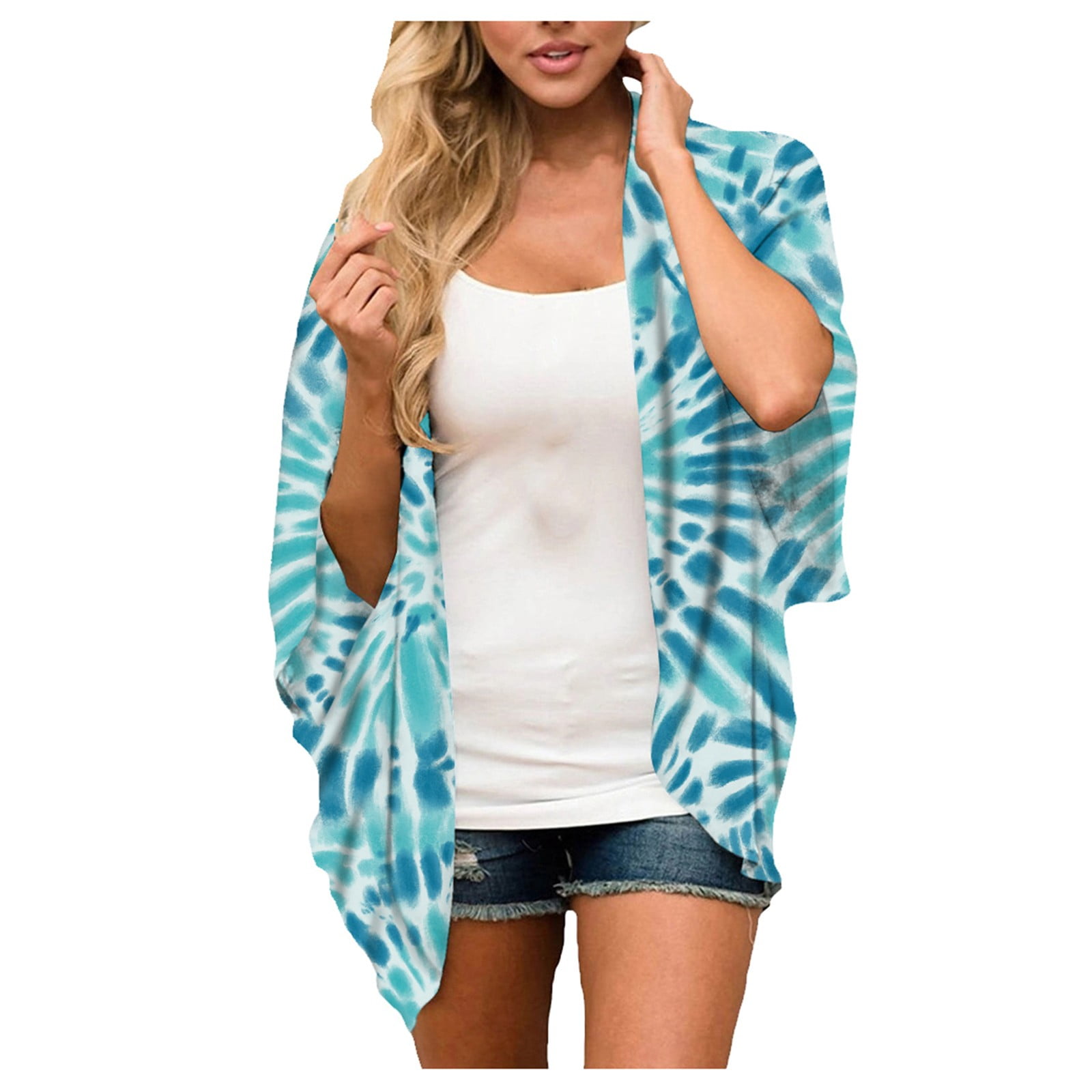 Summer Flowy Beachwear Open Front Lightweight Cardigans Women'S Kimono ...