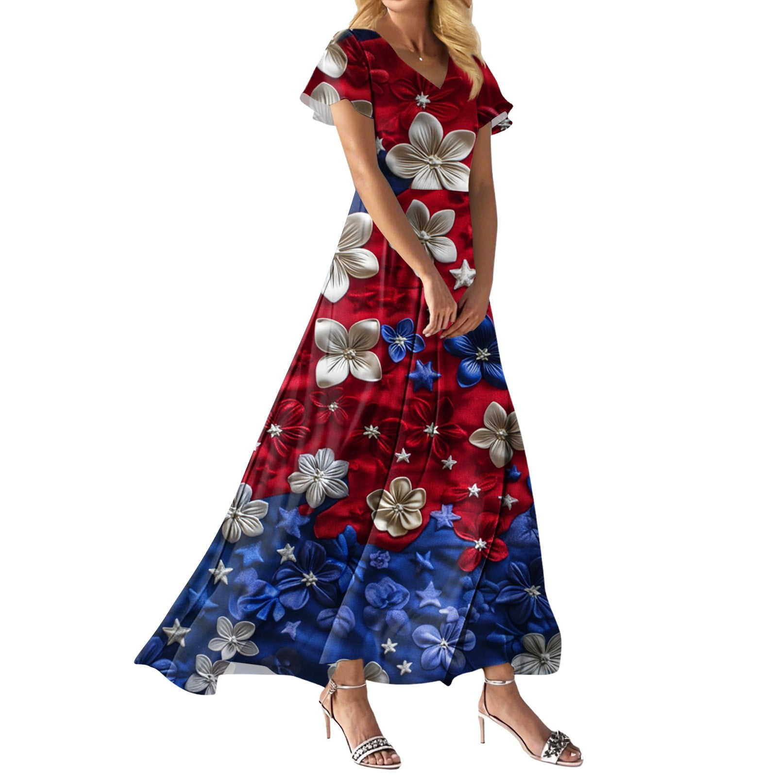 Summer Flowy Dress Women, Engagement Dresses for Women Beach Pleated ...