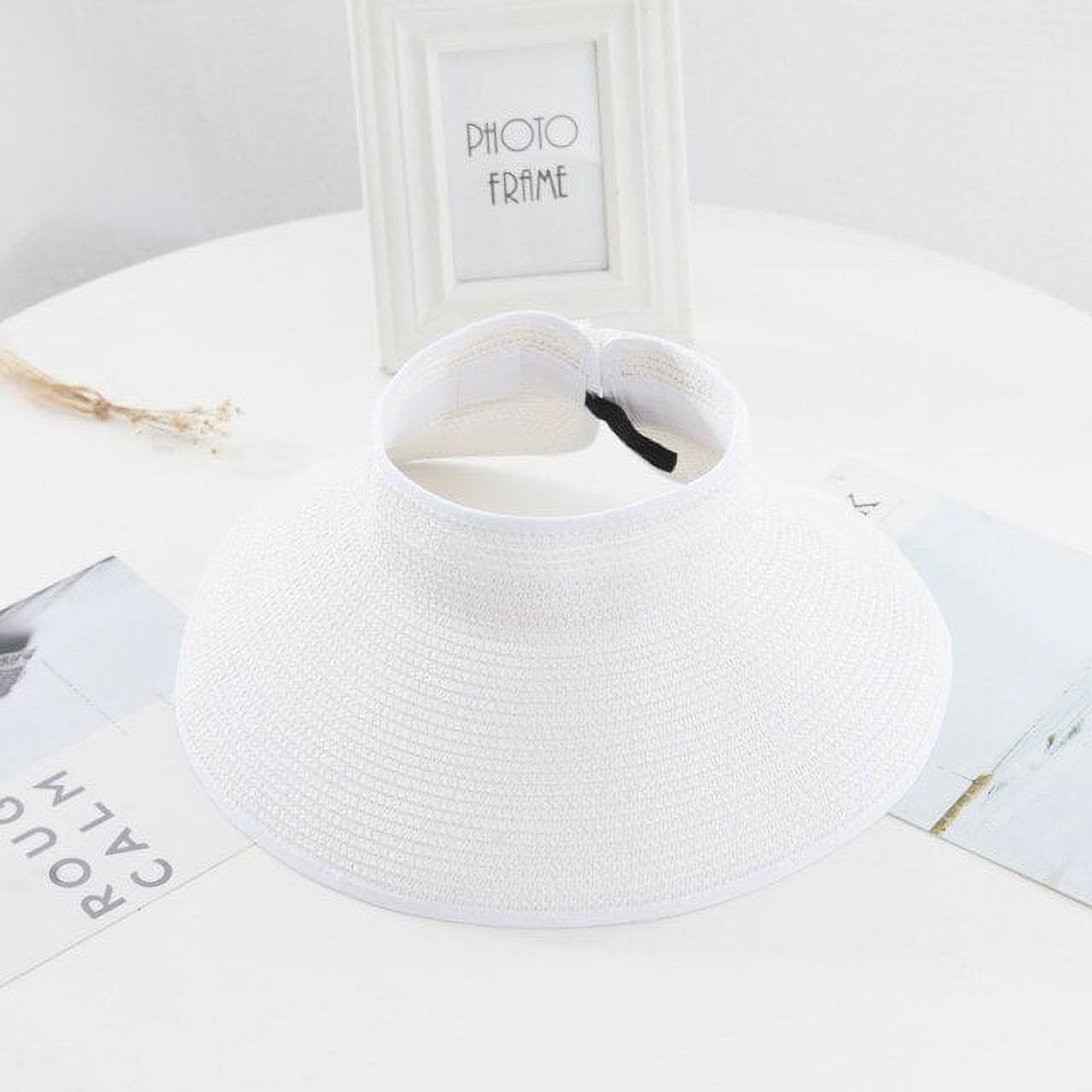 Summer Folding Empty Top Hat Straw Hat Sun Hat Beach Hat UV Protective ...