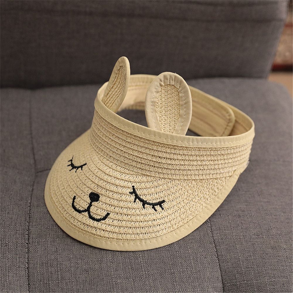 Summer For Baby Child Adjustable Lovely Kids Straw Hat Sun Hat Visor ...