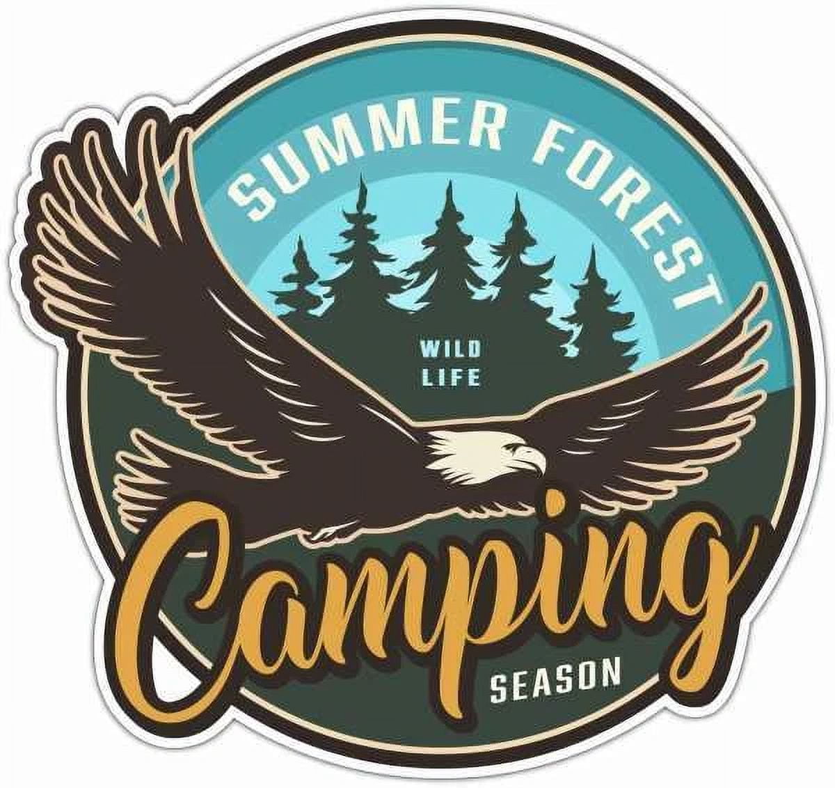 Summer Forest Camping Wild Life Bald Eagle Car Stickerphone Decal Water ...