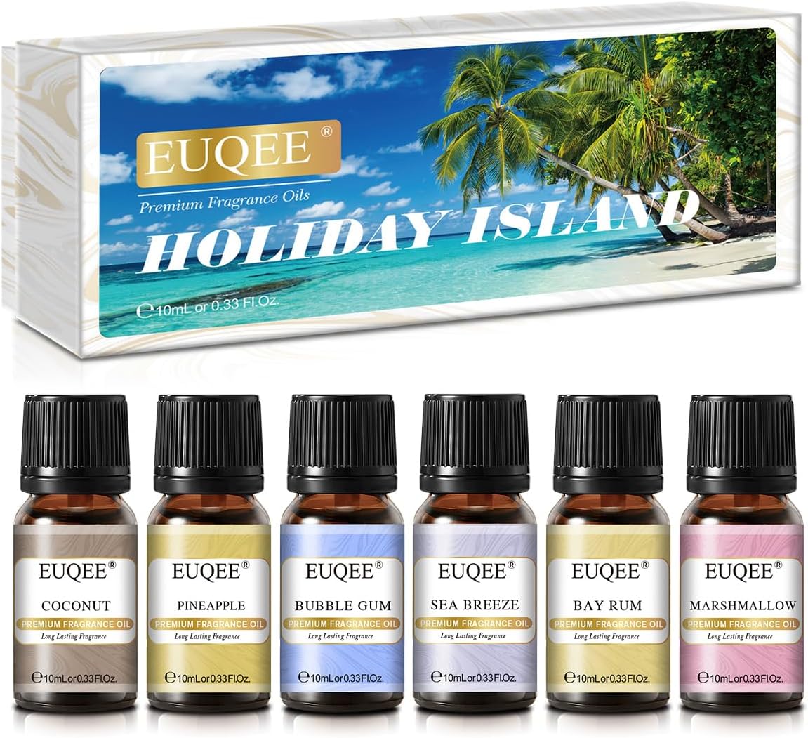 Summer Fragrance Oil Gift Set of 6，Holiday Island Essential Oils Set ...