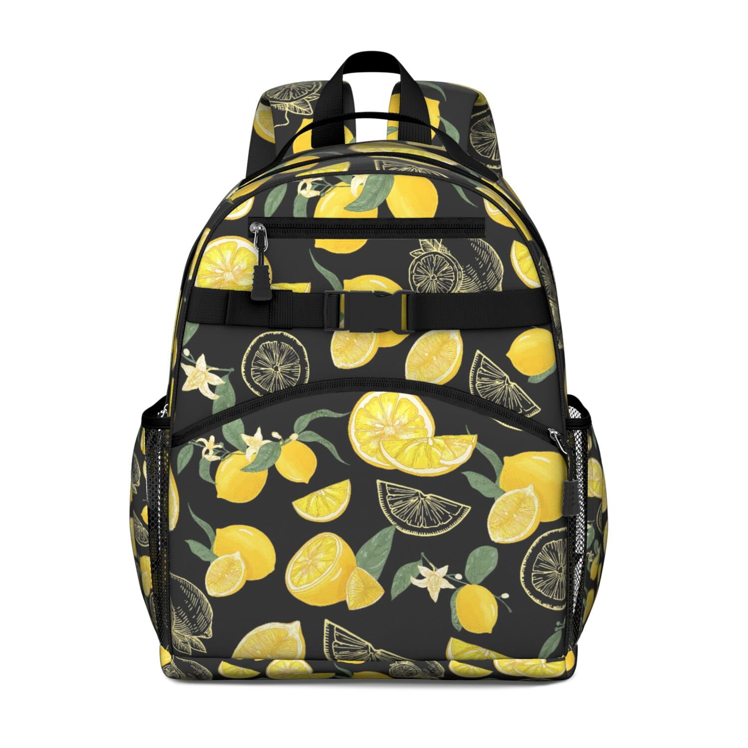 Summer Fresh Lemon Backpack - Waterproof Ergonomic Design for Students ...