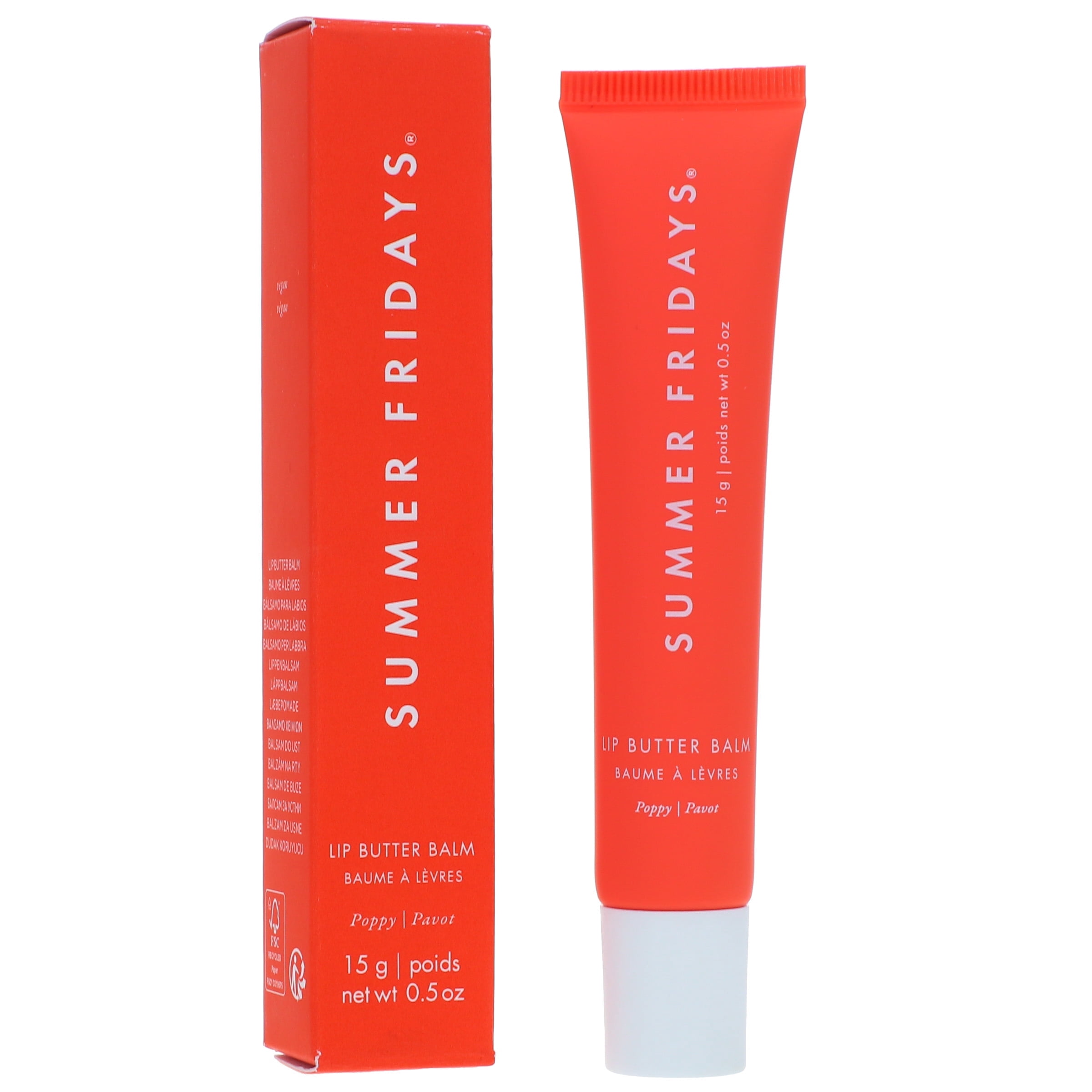 Summer Fridays Lip Butter Balm Poppy 0.5 oz - Walmart.com