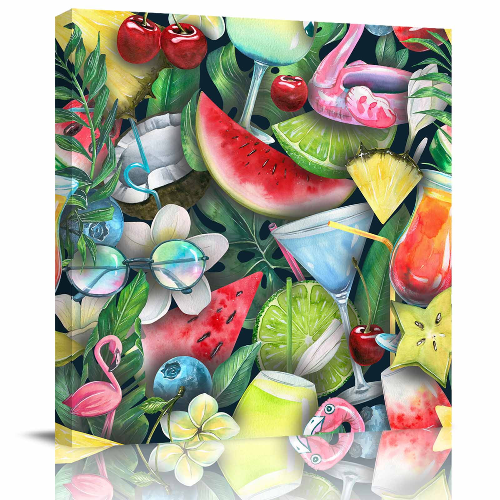 Summer Fruit Canvas Print Wall Art Painting, Modern Wall Decor for ...