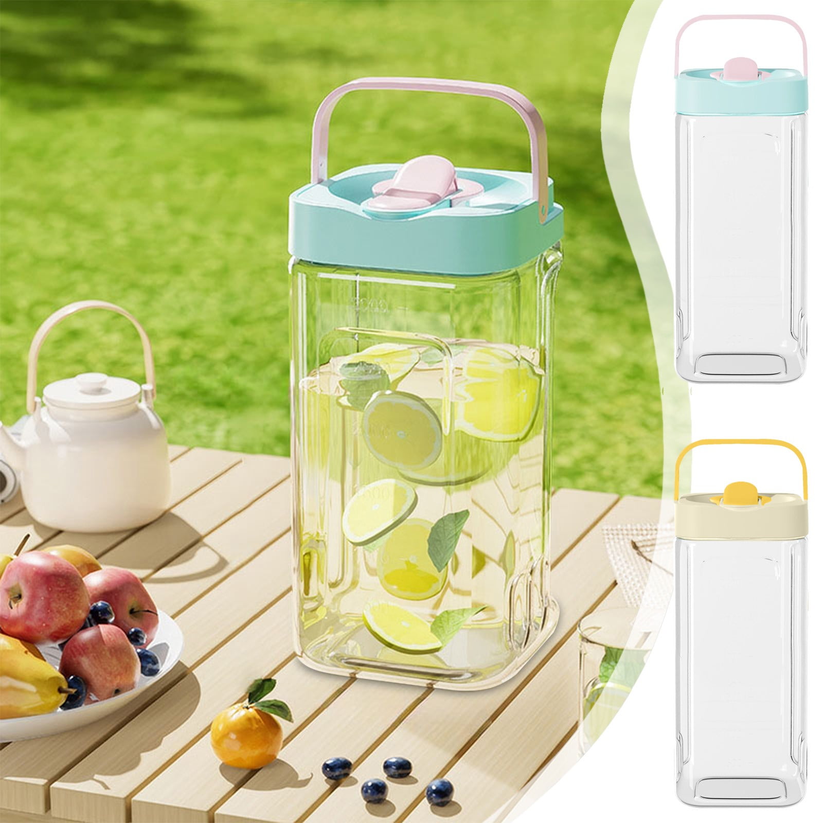 Summer Fruit Infused Beverage Can, Stainless Steel Faucet, Large 32oz ...