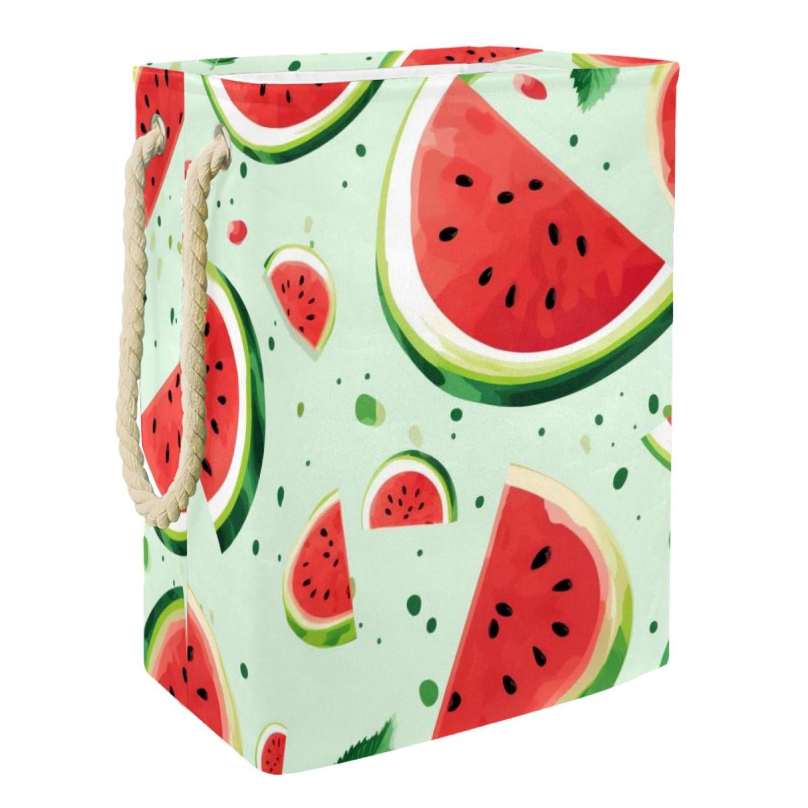 Summer Fruit Sweet Watermelon Laundry Hamper, Collapsible Laundry ...
