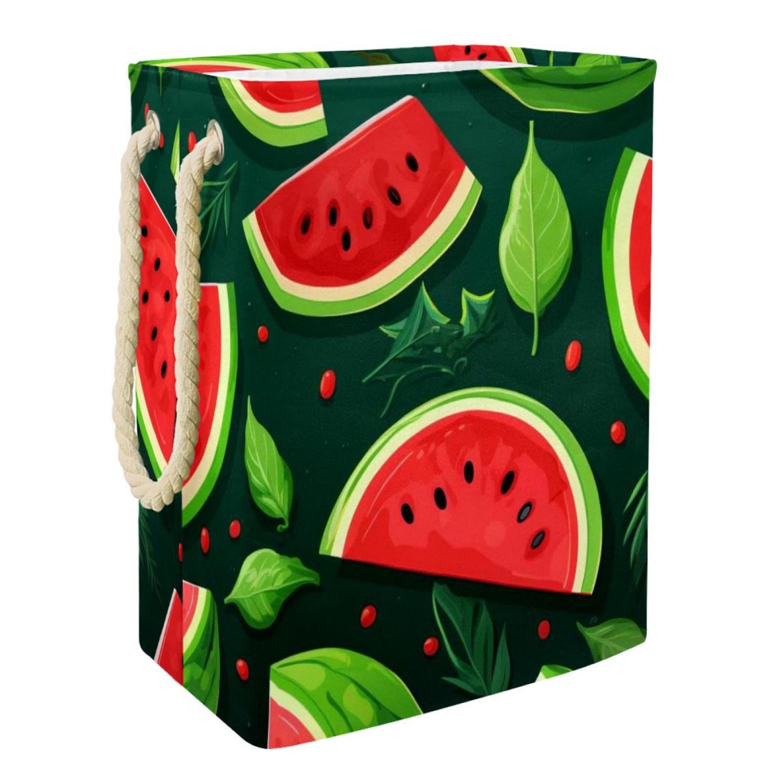 Summer Fruit Sweet Watermelon Laundry Hamper, Collapsible Laundry ...
