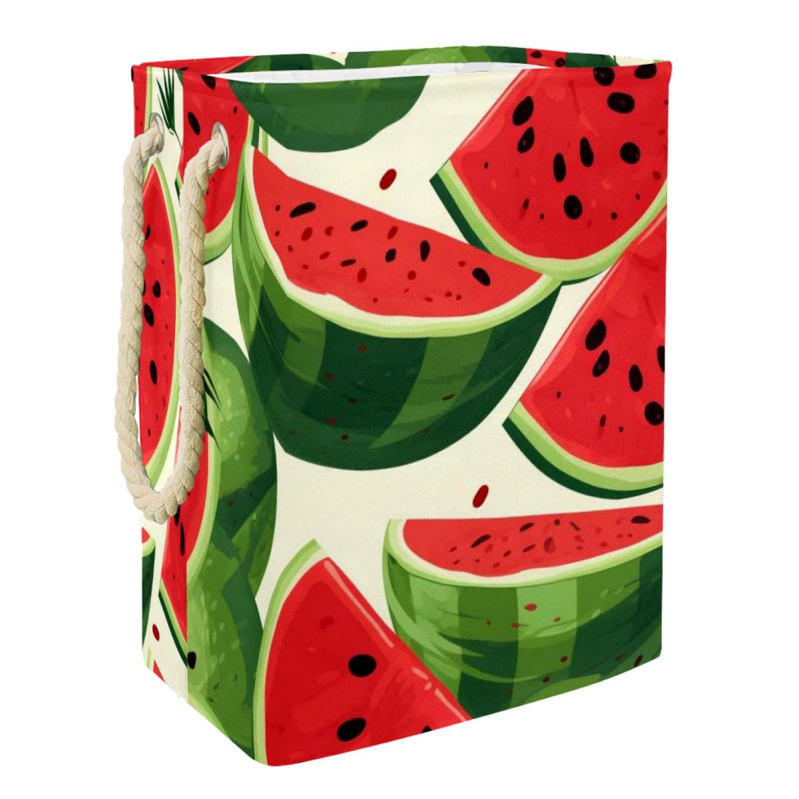 Summer Fruit Sweet Watermelon Laundry Hamper, Collapsible Laundry ...