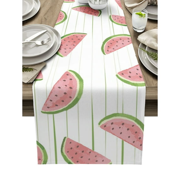 Summer Fruit Watermelon Table Runner Modern Party Dining Table Runner Wedding Table r Tablecloth ...