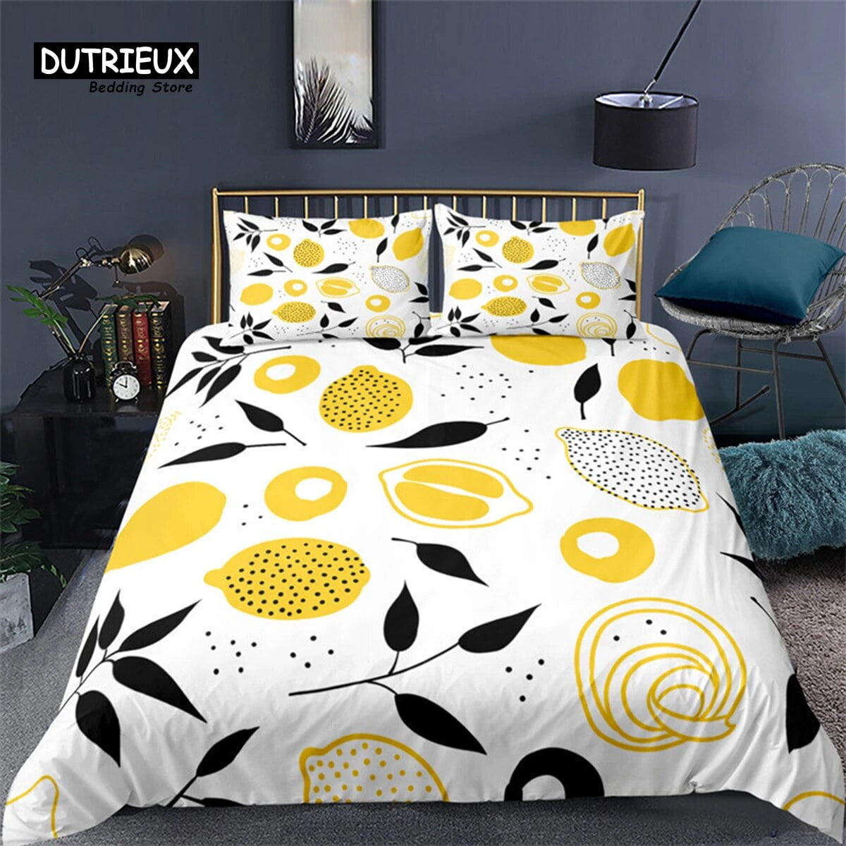 Summer Fruits Duvet Cover Pomegranate Orange Lemon Pattern 3D Print ...
