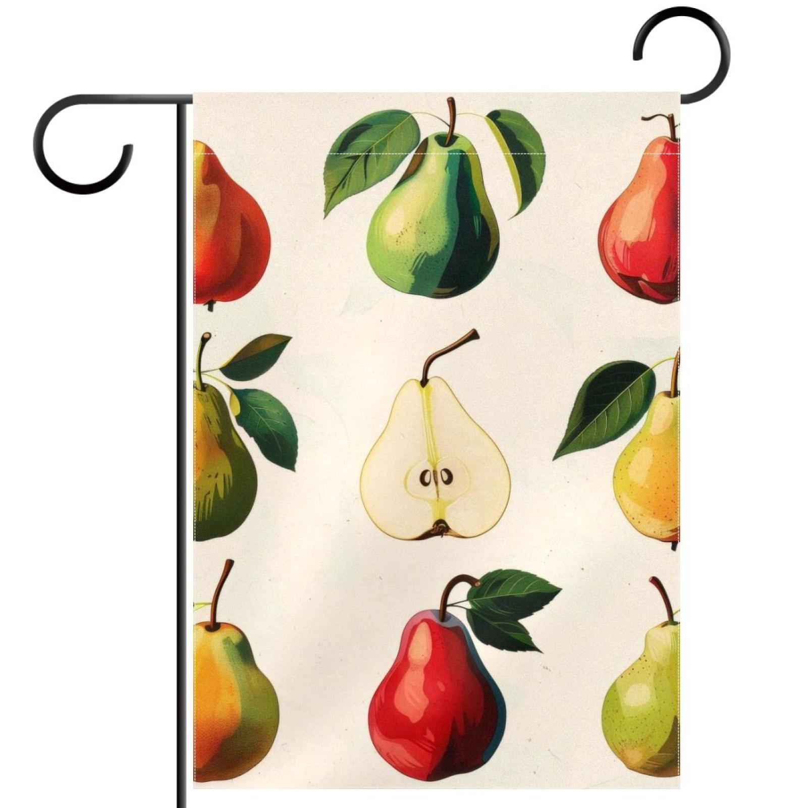 Summer Fruits Pear Welcome Garden Flags, 12 x 18 Inch Double Sided ...