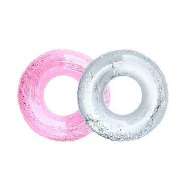 Swimline 68" LED Rainbow Unicorn Glitter Swimming Pool Inner Tube Float ...