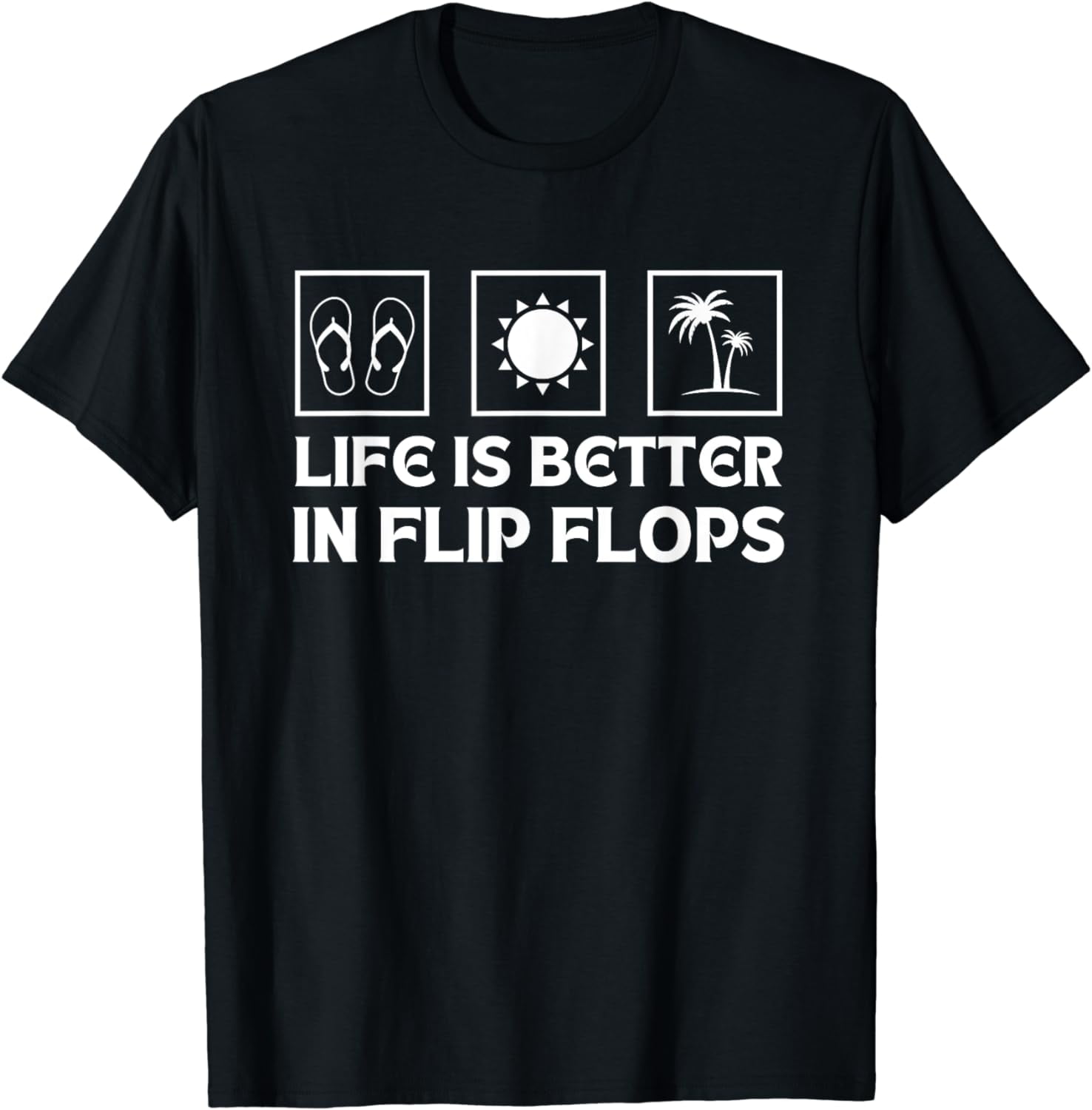 Summer Funny Beach Life is Better in Flip Flops T-Shirt - Walmart.com