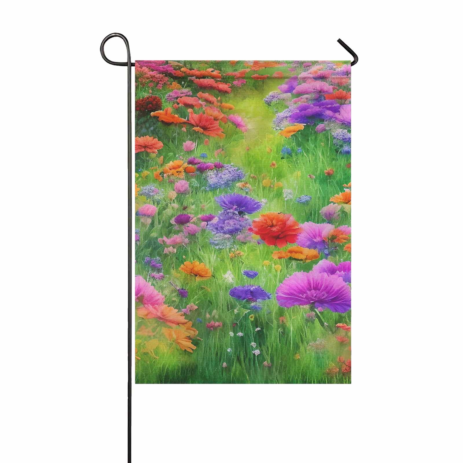 Summer Garden Flag Floral 12X18 Inch Double Sided for Outside Hello ...