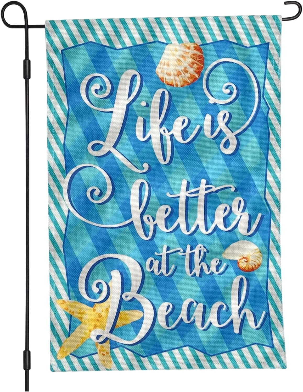 Summer Garden Flag, Life Is Better At The Beach Double Sided Summer ...