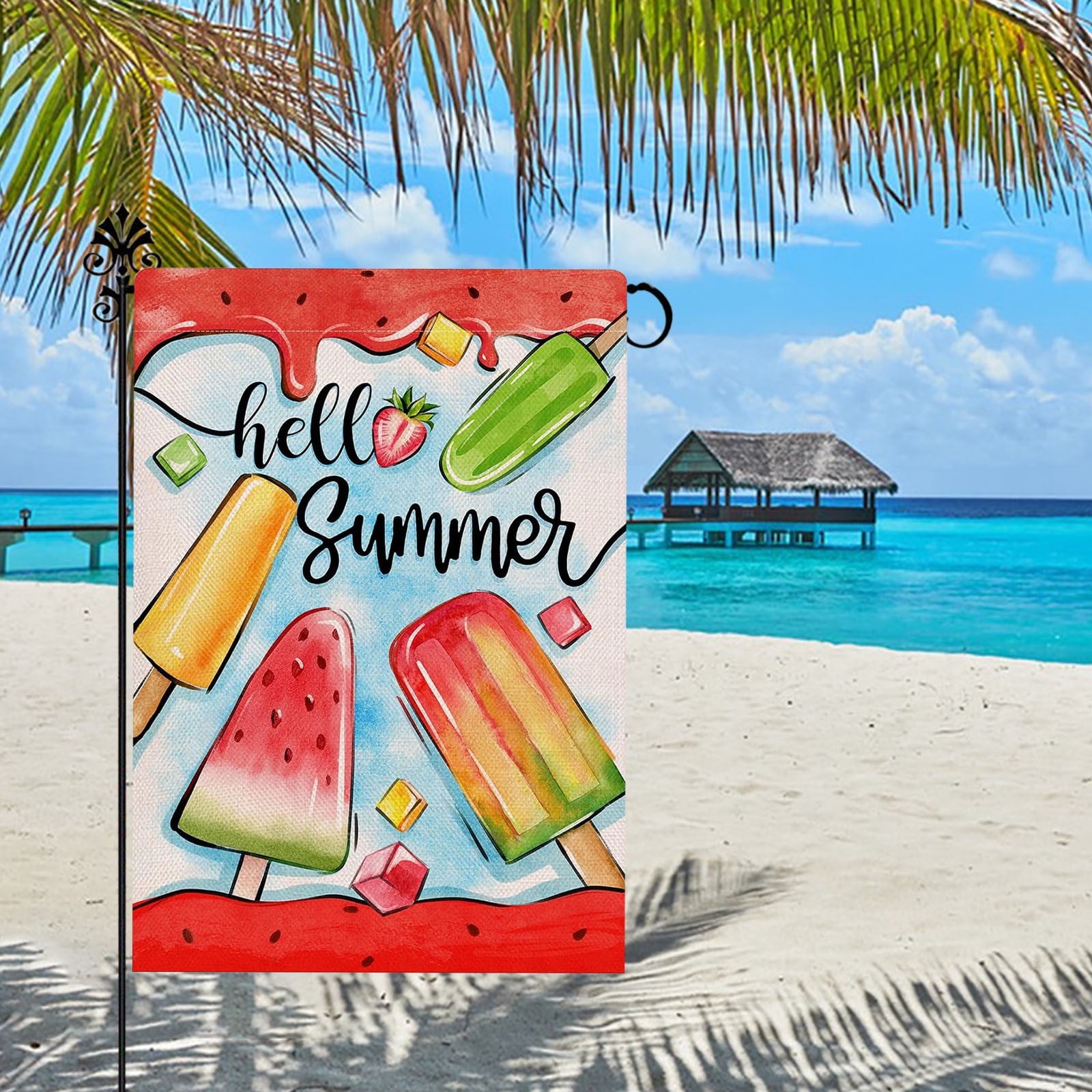 Summer Garden Flag - Welcome Yard Flag, Double Sided, for Outside ...