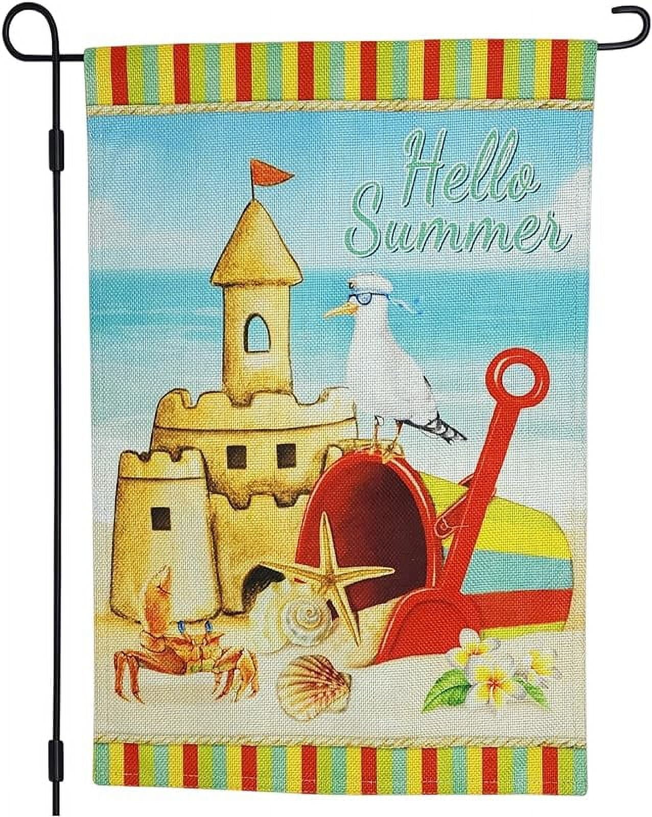Summer Garden Flag, Yard Flags Welcome Garden Flags 12x18 Double Sided ...