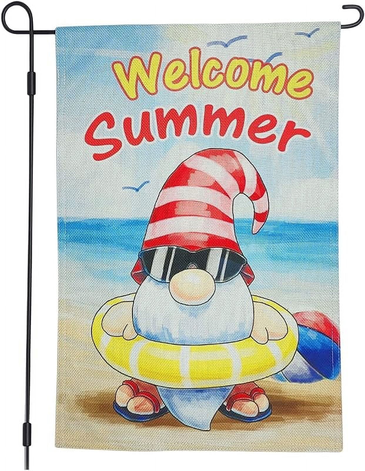 Summer Garden Flag, Yard Flags Welcome Garden Flags 12x18 Double Sided ...