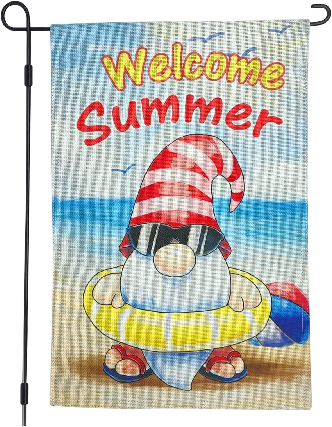 Summer Garden Flag, Yard Flags Welcome Garden Flags Double Sided Summer ...