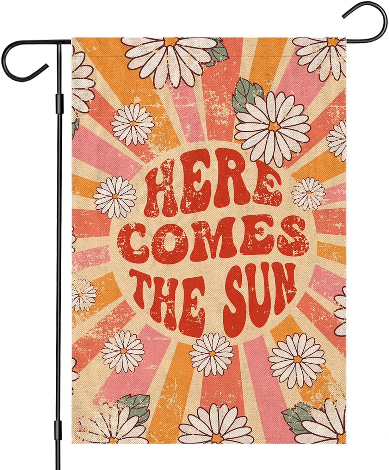 Summer Garden Flags 12x18 Inch Double Sided, Watercolor Daisies Here ...