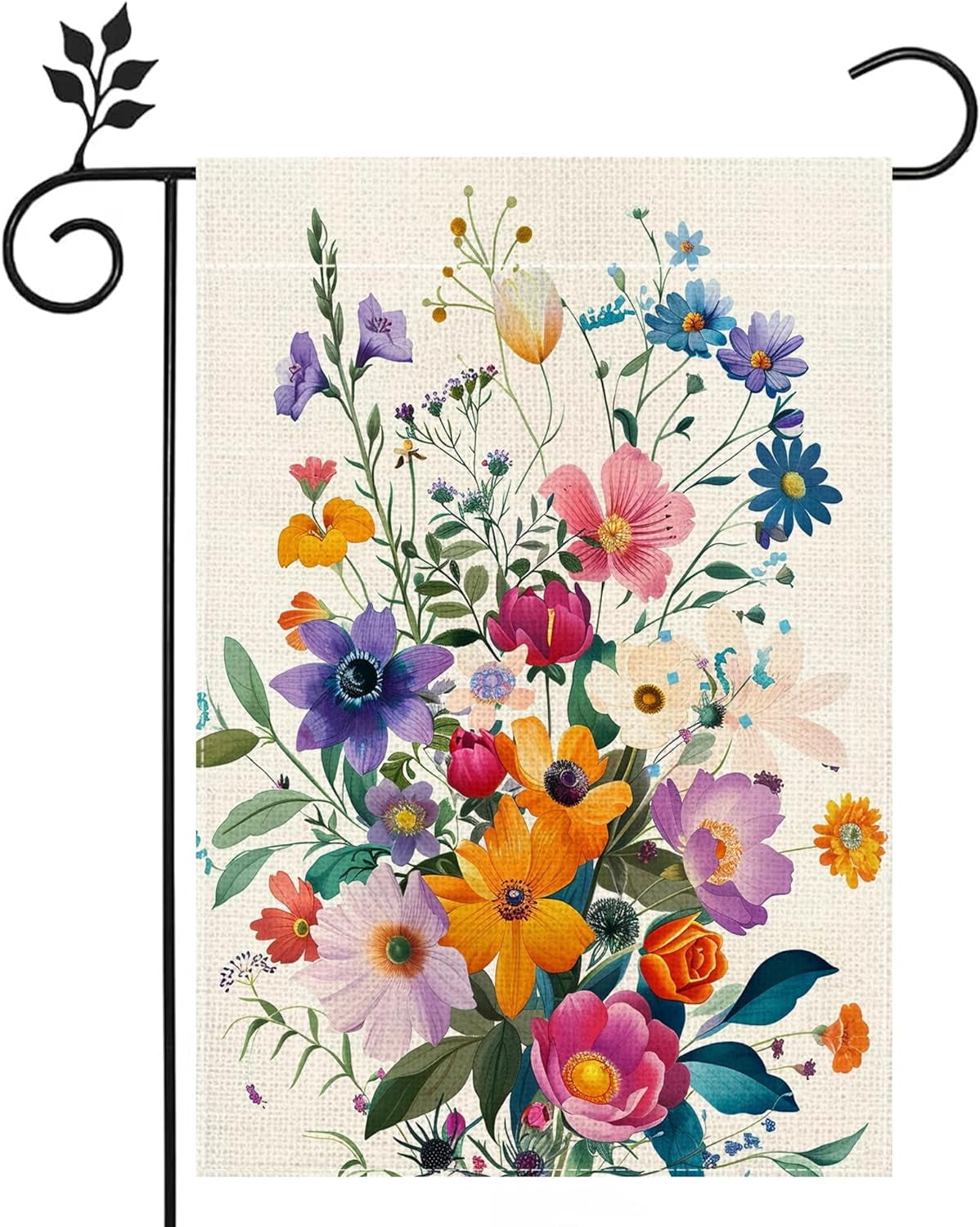 Summer Garden Flags, Colorful Floral Garden Flag, 28X40 inch Double ...