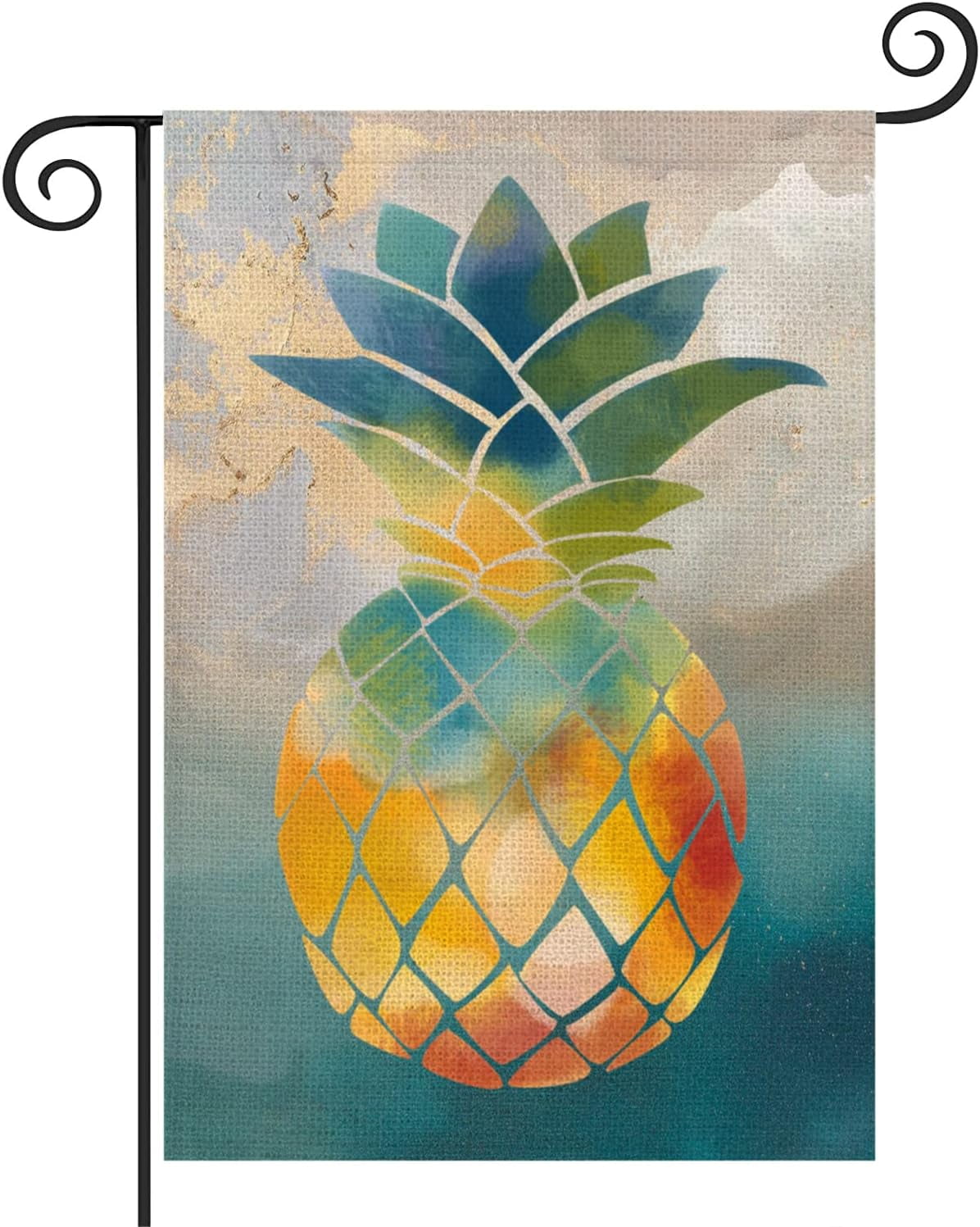Summer Garden Flags Double-Sided Pineapple Yard Flags Vertical House ...