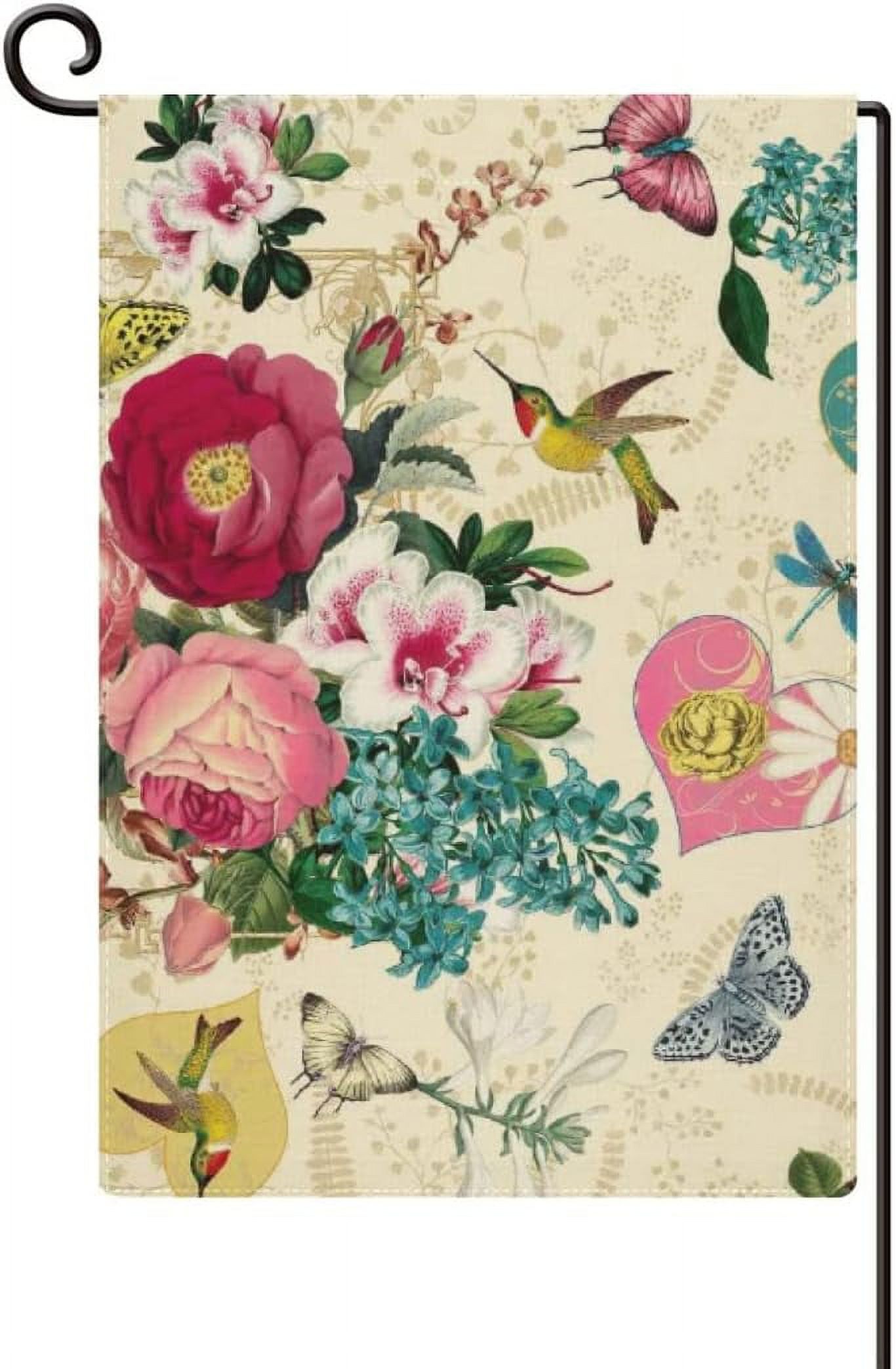 Summer Garden Flags for Outdoor - Resistant Bird and Flowers Yard Flags ...