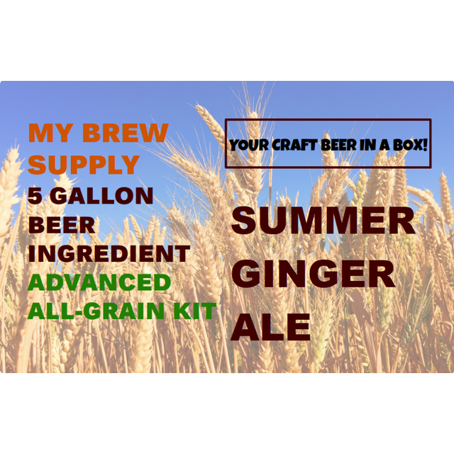 Summer Ginger Ale Homebrew 5 Gal ALL GRAIN Beer Ingredient Kit by My ...