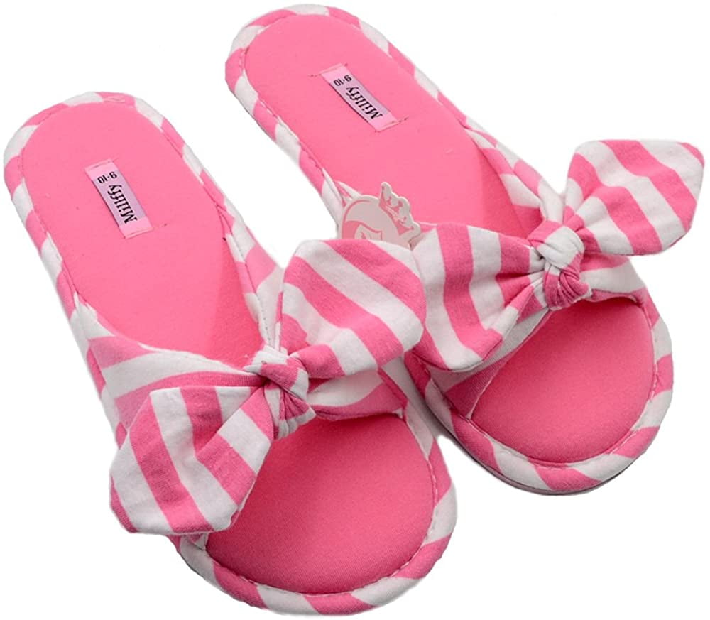 Summer Girl ladies slippers size 6 - 9 Stripe Cotton kawaii slippers ...
