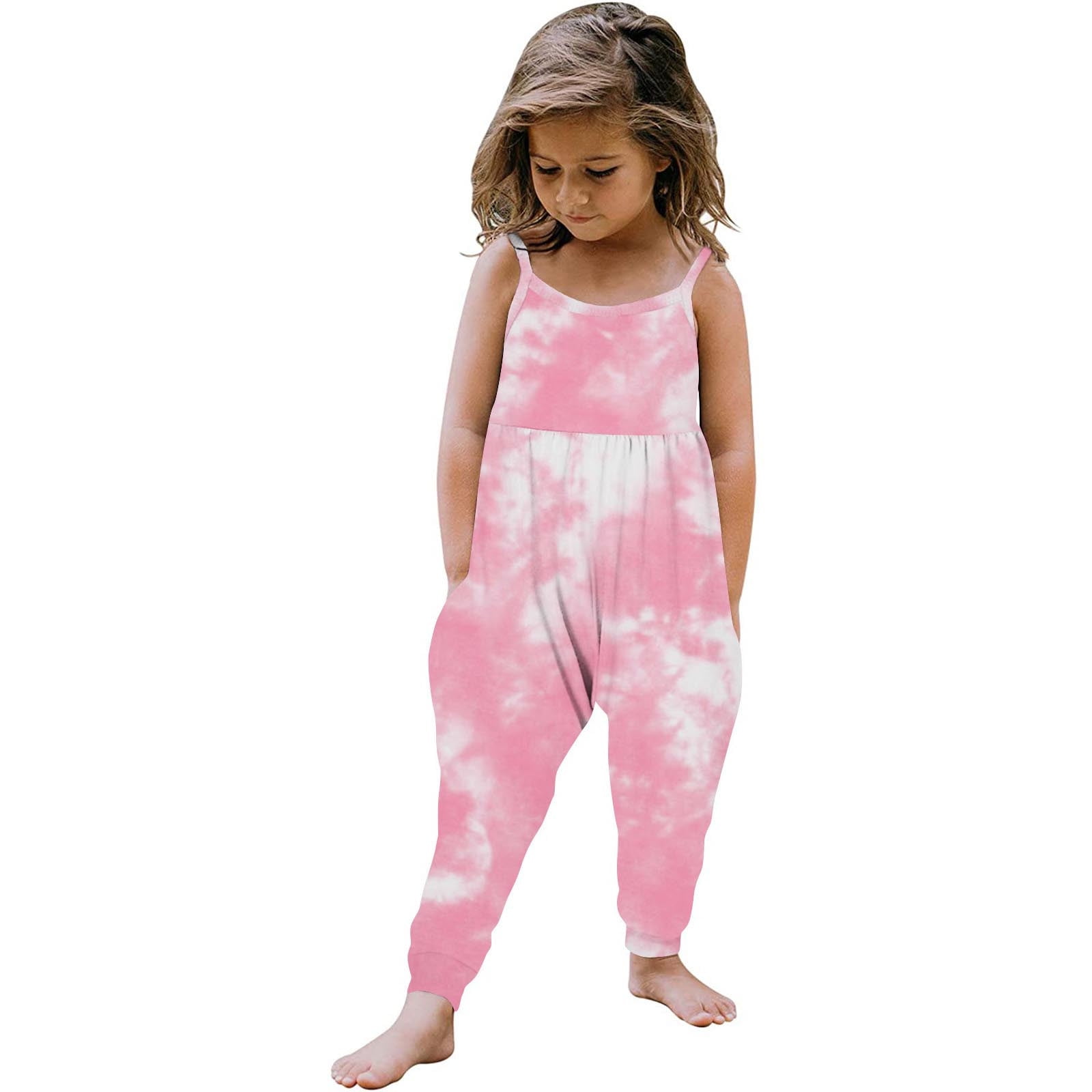 Summer Girls Jumpsuit Dresses Toddler Girls Kids Printing Jumpsuit ...