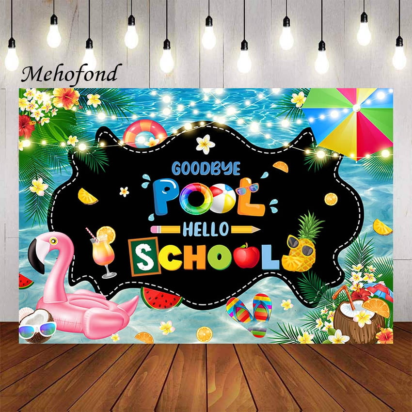 Summer Goodbye School Hello Pool Preschool Graduation Pool Party ratio ...